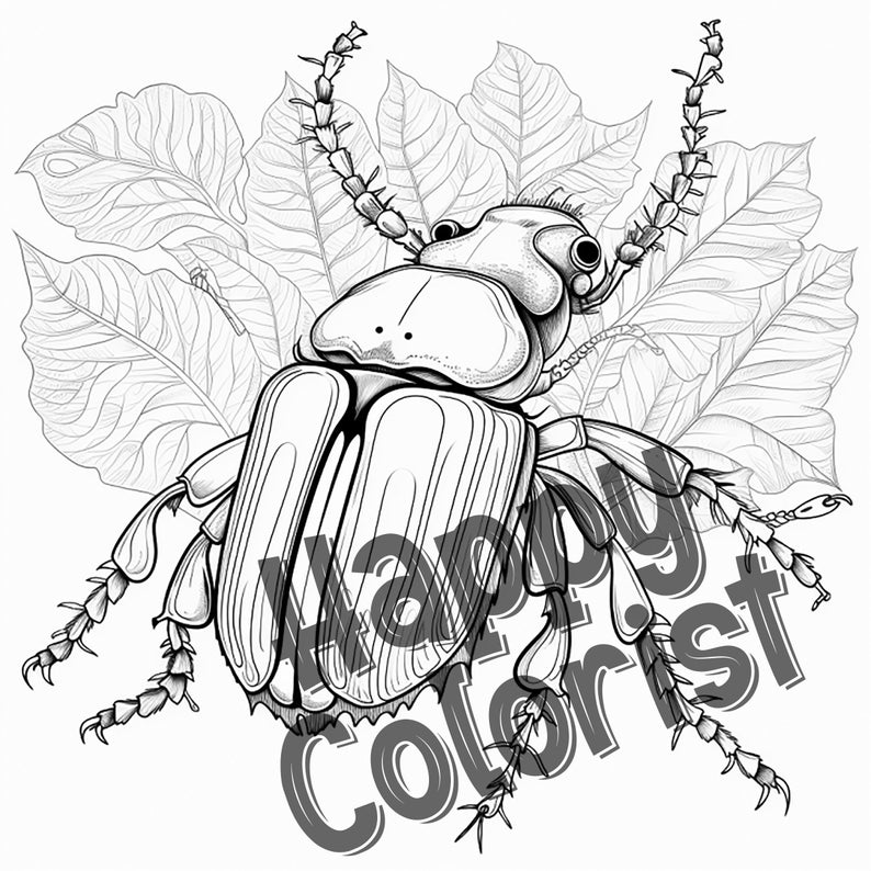 Beetle Coloring Pages: Engaging and Relaxing Activity for All Ages ...