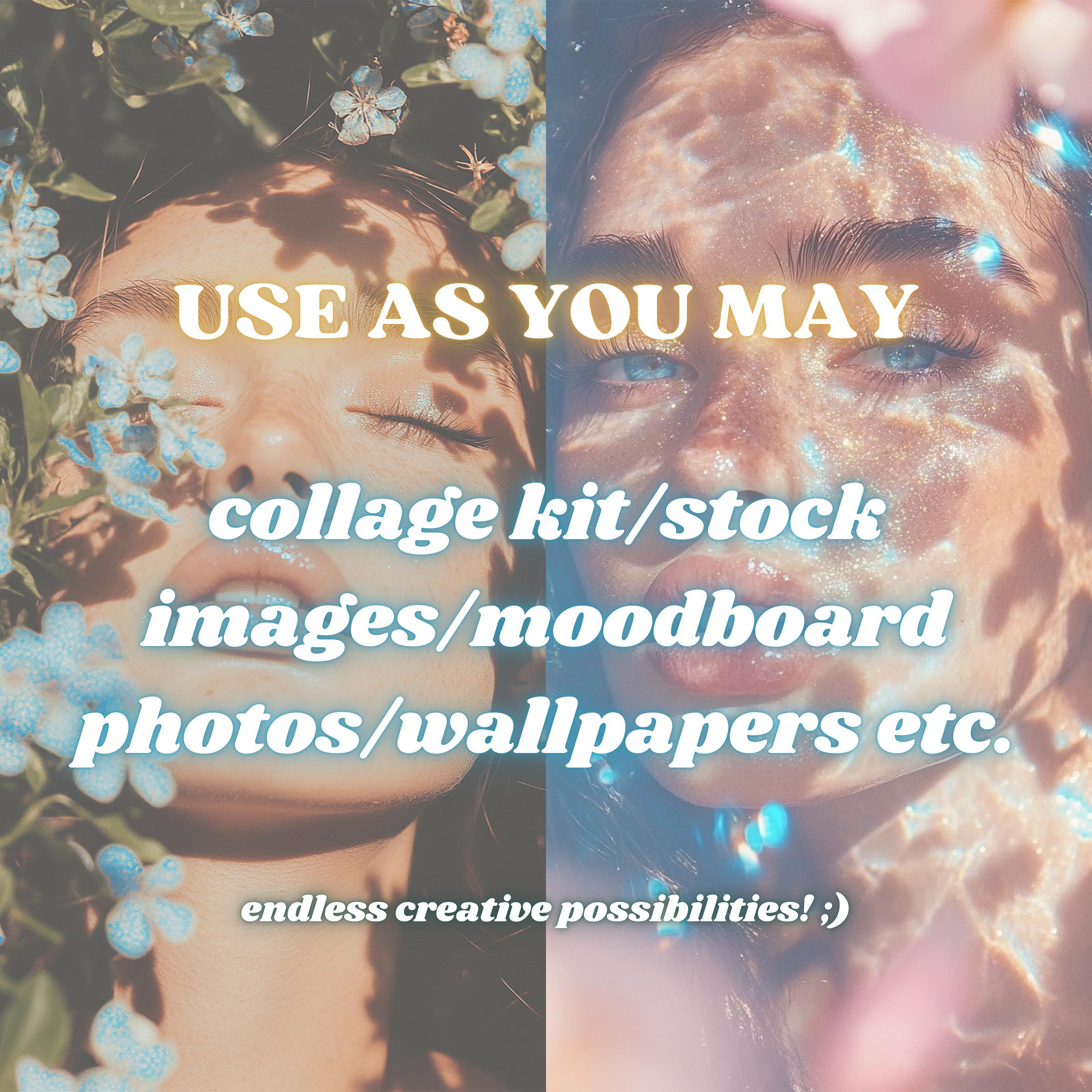 Sky Blue Aesthetic Digital Collage Kit VSCO Girl Wall Art Prints Trendy ...