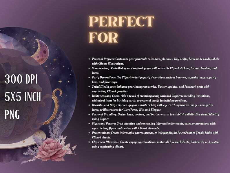 Watercolor Celestial Tea Moments Clipart Bundle, Fantasy Clipart ...