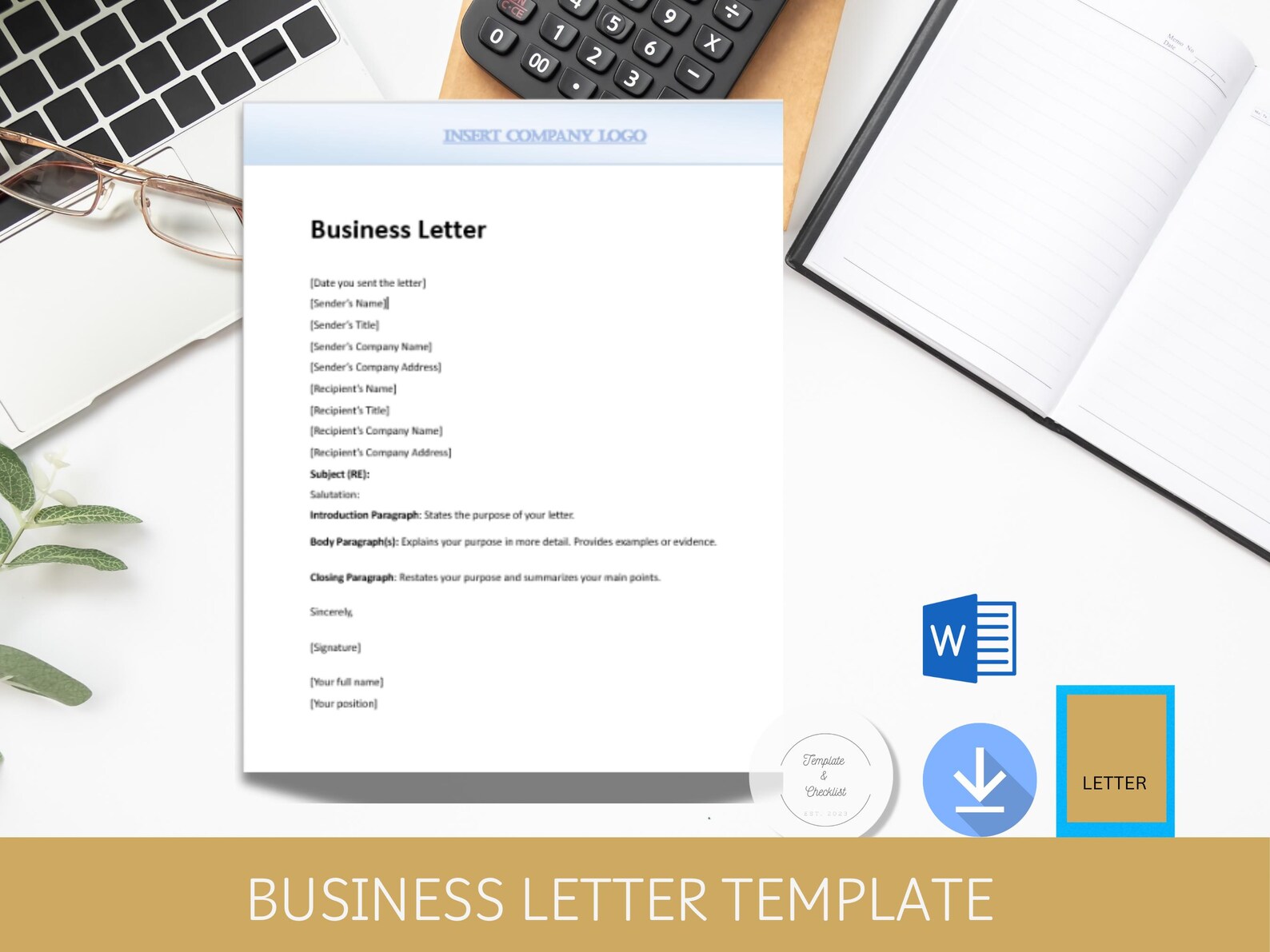Professional Letter Template, Corporate Letter, Business Letter ...