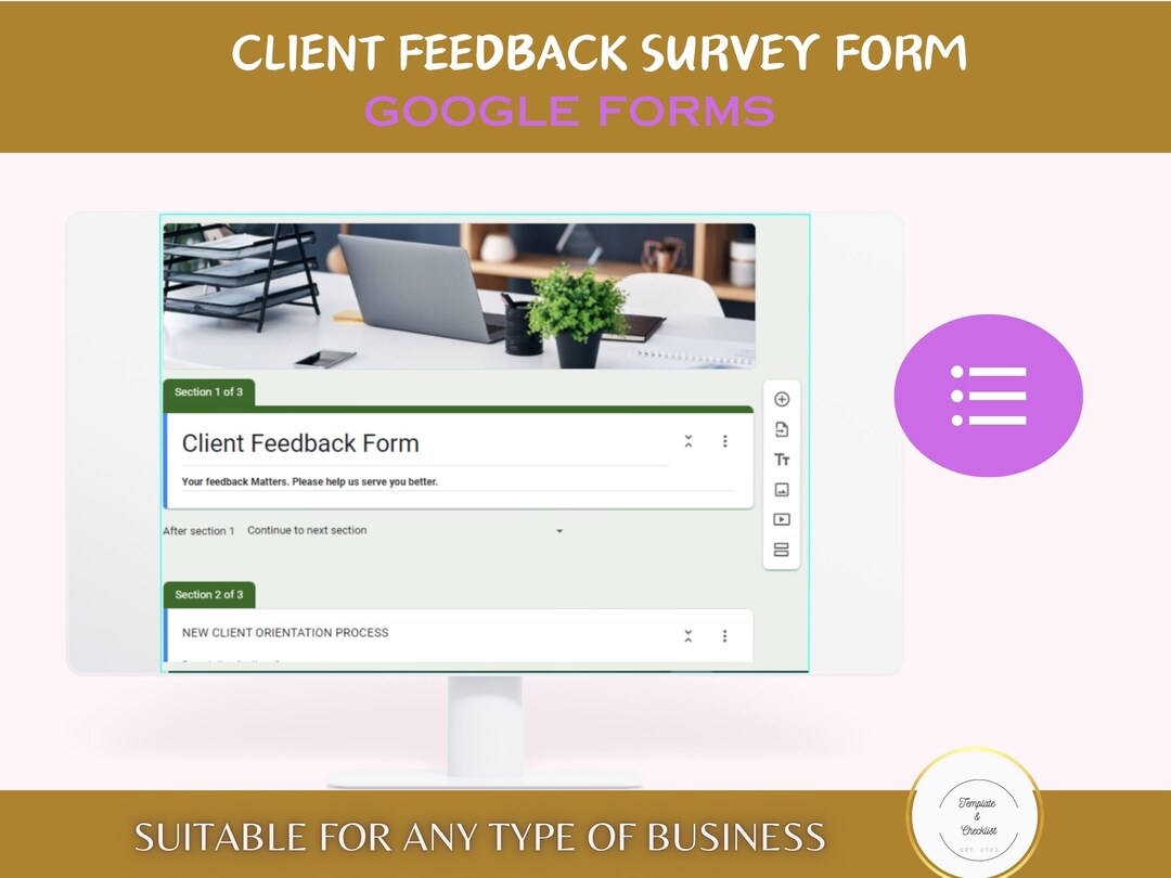 Client Survey Form Template, Client Feedback, Customer Review, Customer ...