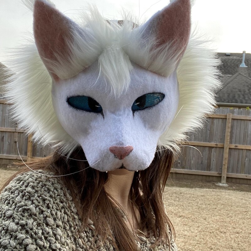 Opal Therian Cat Mask - Etsy