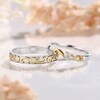 Unique Moissanite Couple Ring Set Rose Gold White Gold Two Tone Ring ...