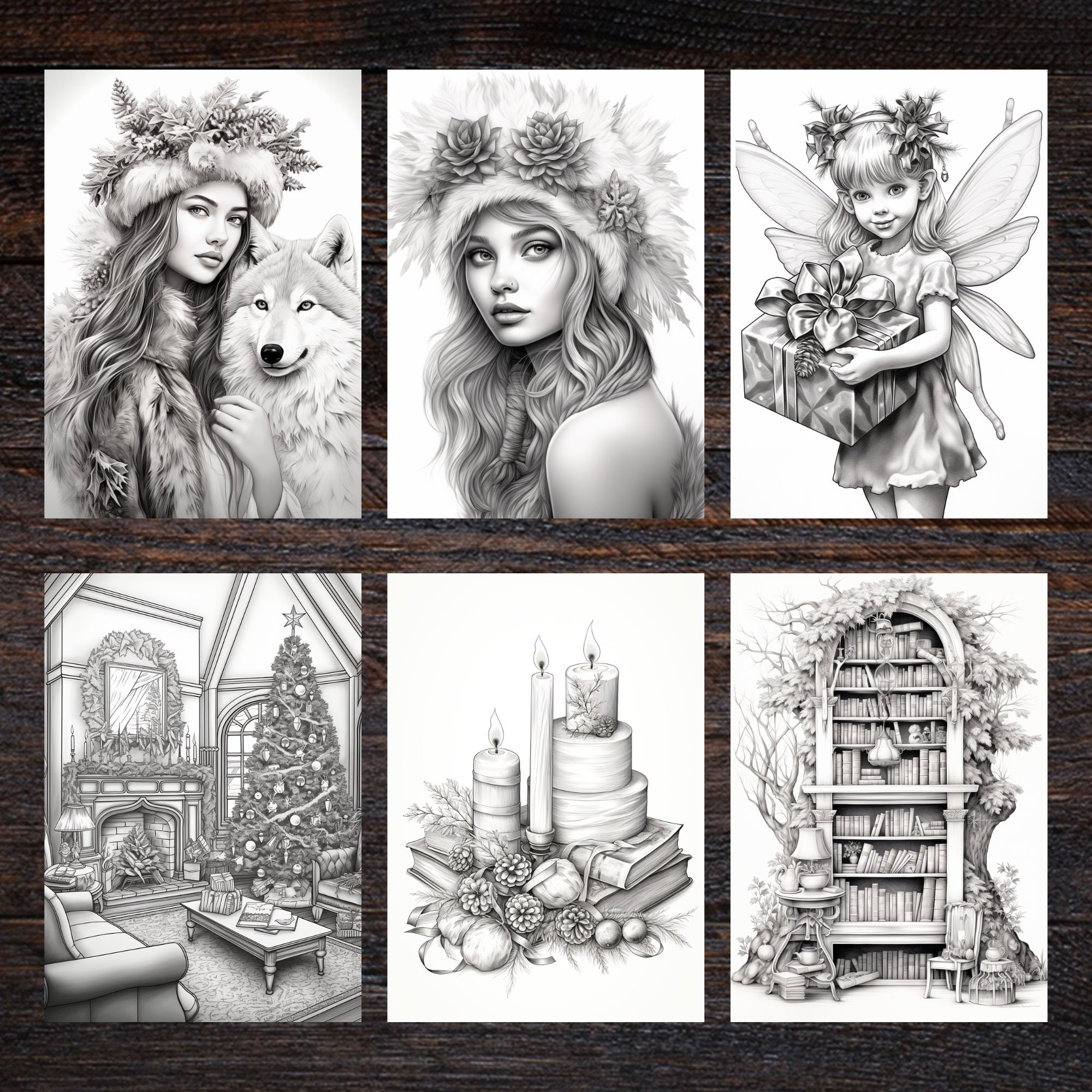 A Very Fairy Christmas Winter MEGA Bundle Coloring Book Poster Sheet ...