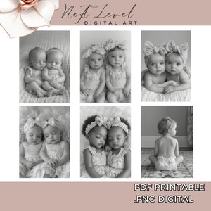 Babies Coloring Book Pages Realistic Grayscale Adult Coloring Sheets in ...