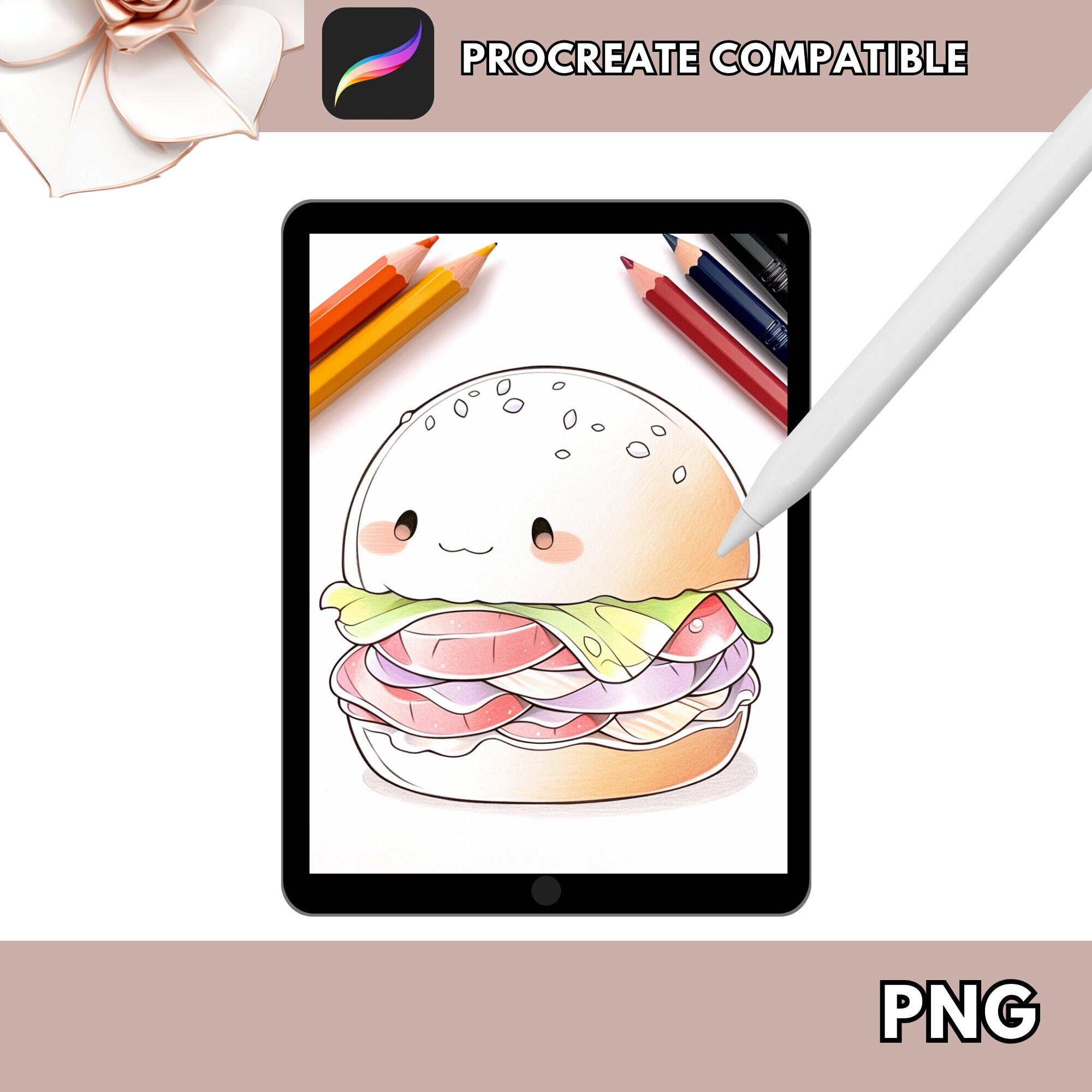Cute Kawaii Coloring Pages Realistic Grayscale Colouring Book - Etsy