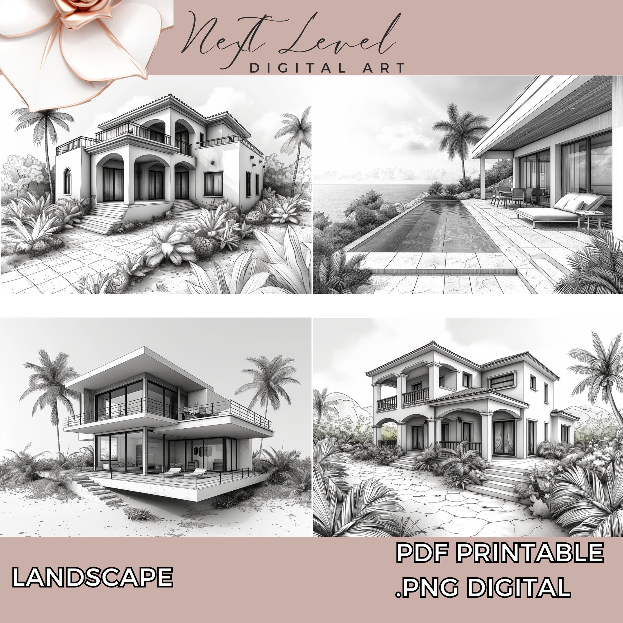 House Coloring, Printable Grayscale Coloring Pages Detailed Coloring ...