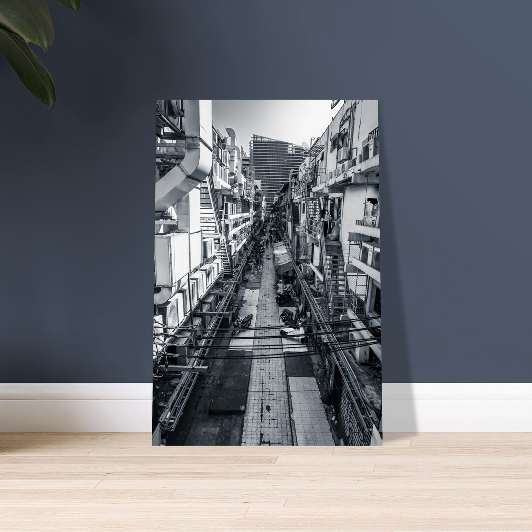 Mural Black White Pictures Bangkok Poster Thailand Art Print Black and ...