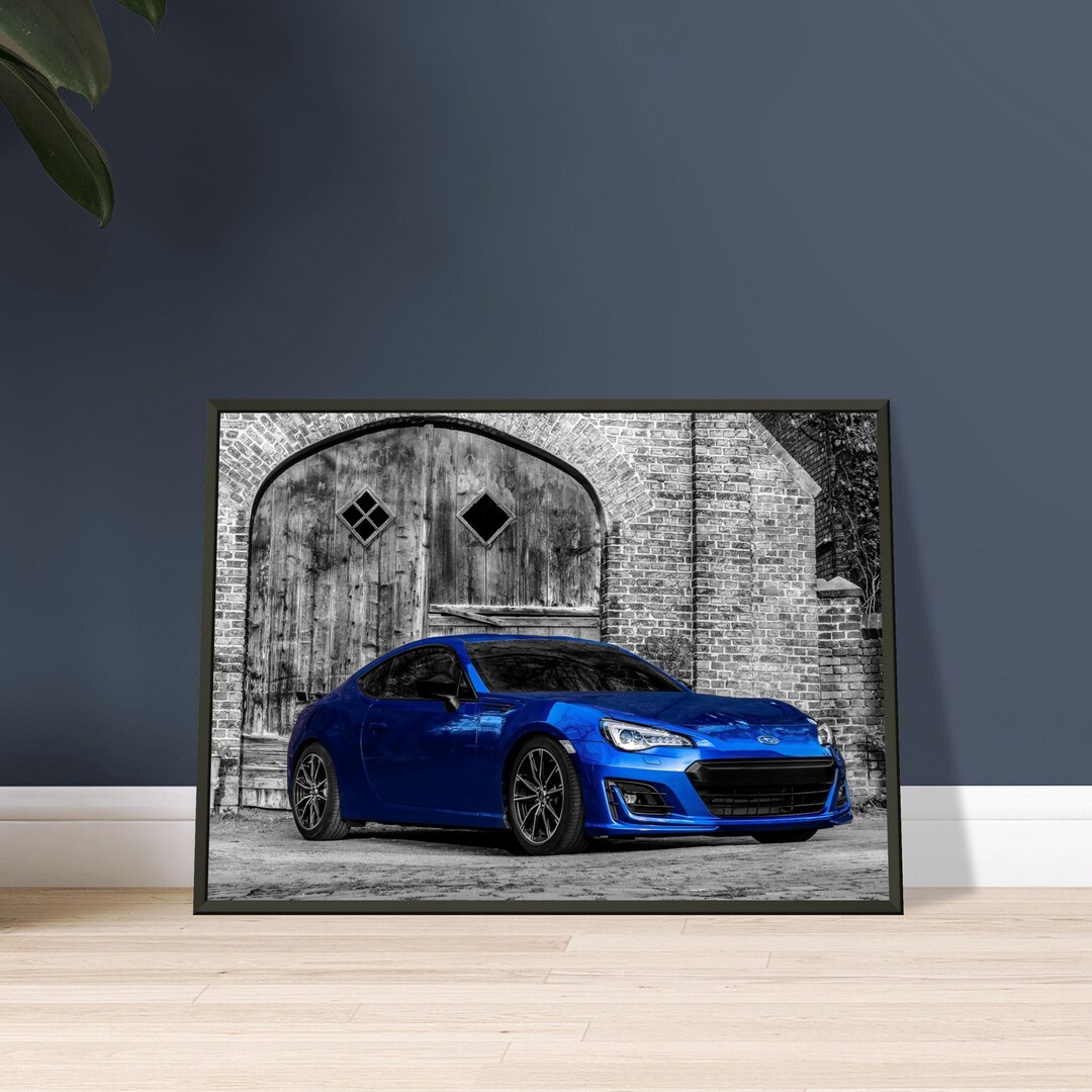 Sports Car Poster Subaru BRZ Car Wall Mural Sports Car Wall Mural Teen ...