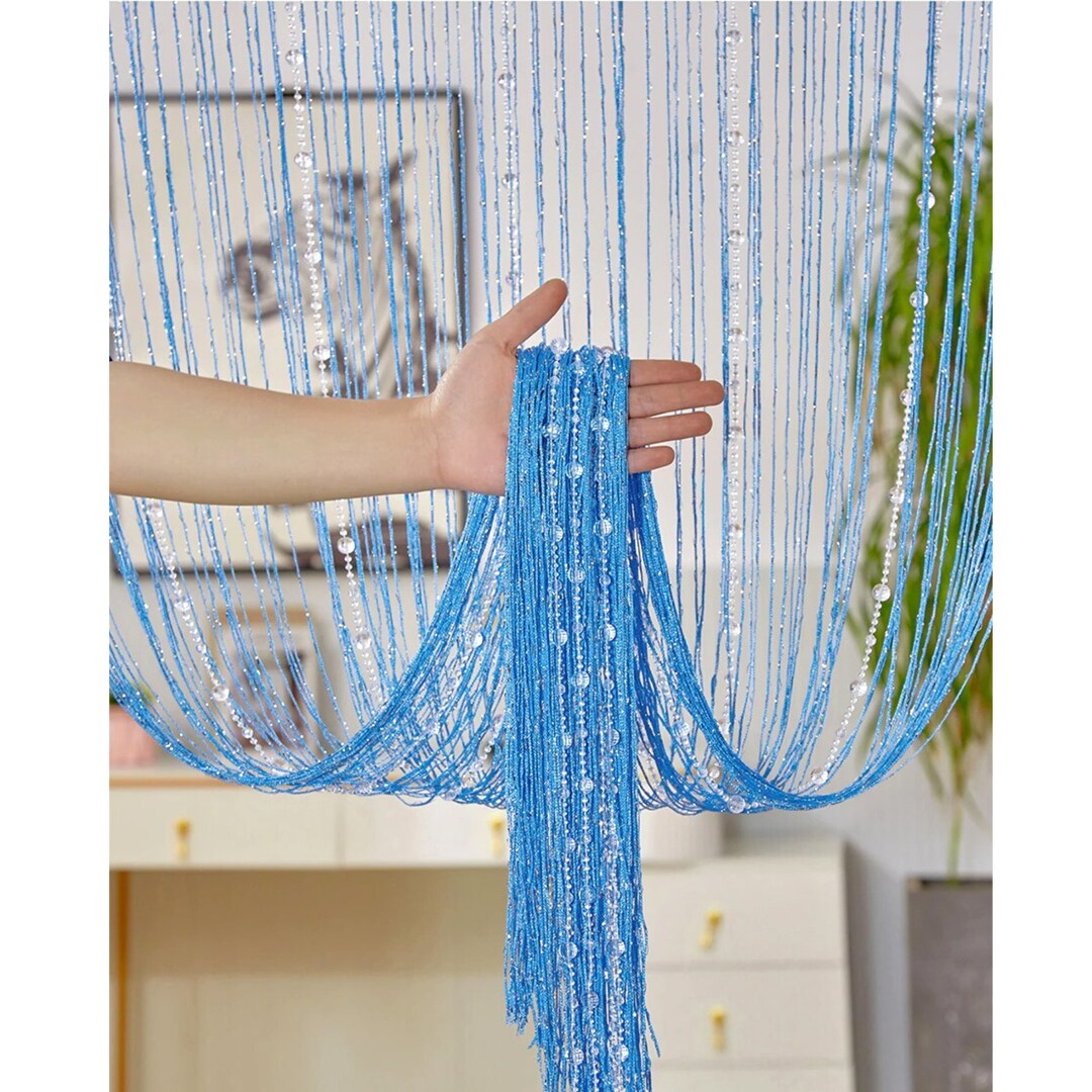 Beaded Door Curtain Living Room Divider Crystal 1X2 M Tassel - Etsy