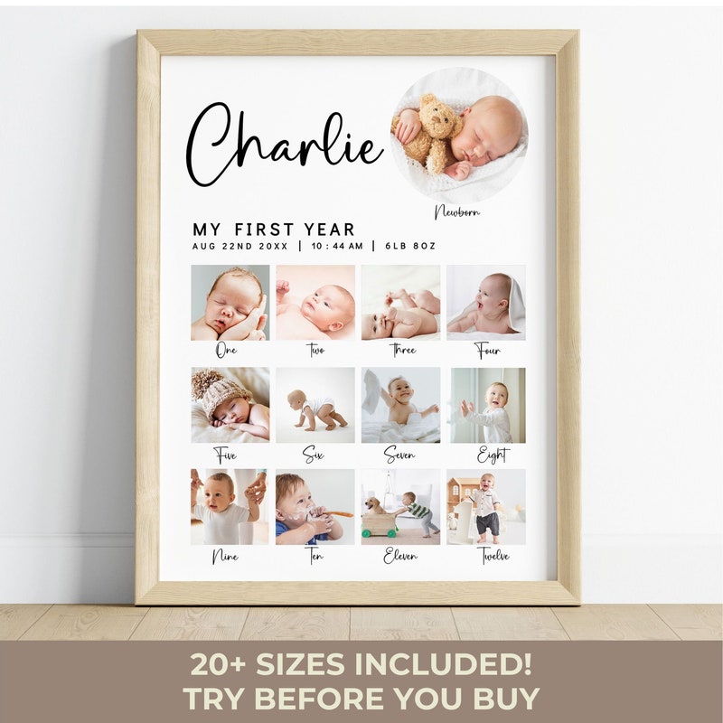 One Year Photo Prop - Etsy