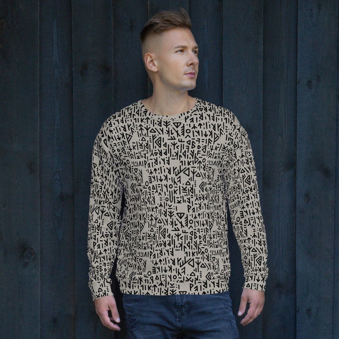 Celtic Sweatshirt, NORSE RUNES Patterns, Sweater With Scandinavian Art ...