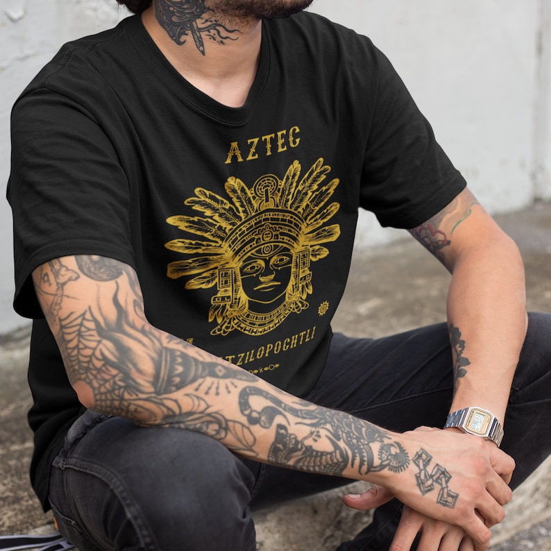 Aztec God T-shirt, Huitzilopochtli Shirt, Aztec Warrior Tee, Ancient ...
