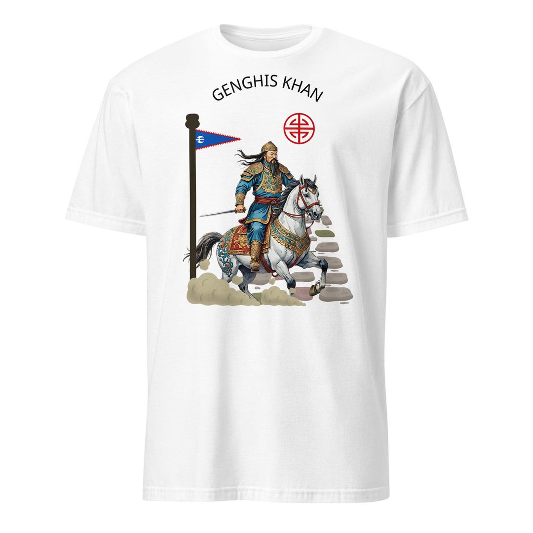 Genghis Khan T-shirt | Mongol Empire Medieval Cavalry Design | Medieval ...