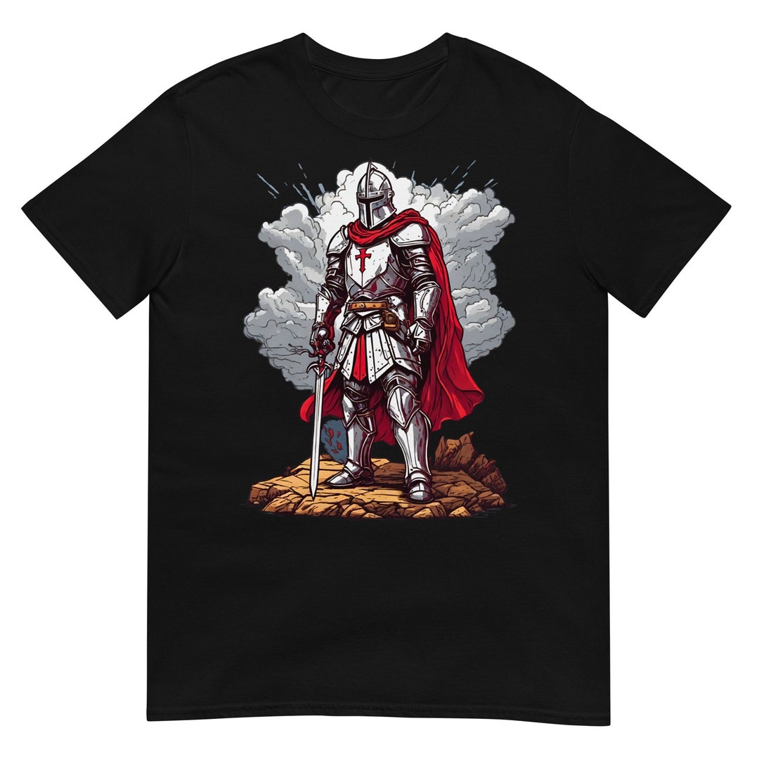 Templar Knight Shirt in Vintage Colors, Symbol of Faith and Redemption ...