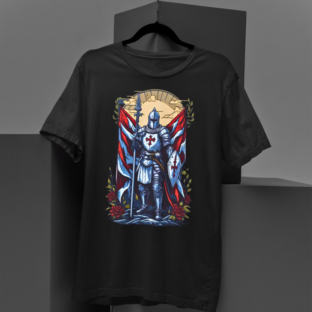KNIGHT TEMPLAR Shirt With Medieval Warrior Monks Design - Etsy