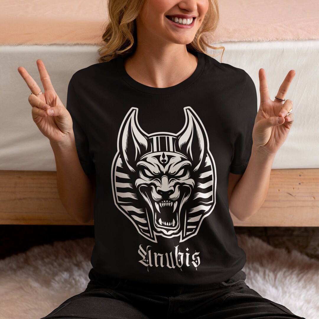 Egyptian Dark Gothic Shirt of God Anubis, Ancestral Culture, Egyptian ...