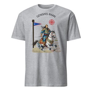 Genghis Khan T-shirt | Mongol Empire Medieval Cavalry Design | Medieval ...