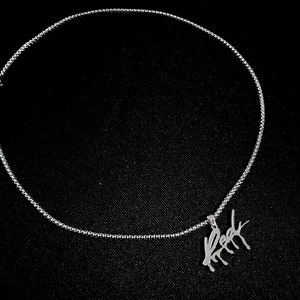 Red Chain, Silver Stainless Steel Necklace American Rapper Hip Hop ...