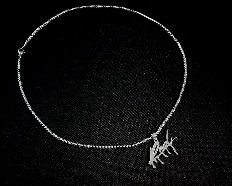 Red Chain, Silver Stainless Steel Necklace American Rapper Hip Hop ...