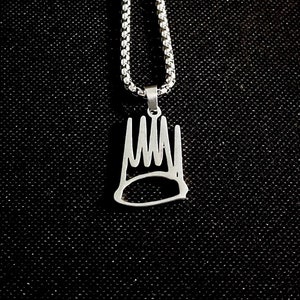 Cole Crown Chain, Silver Golden Stainless Steel Necklace Rapper Cole ...