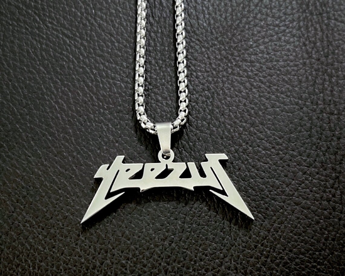 Yeezus Album Cover / Logo Chain, Silver Stainless Steel Necklace Rapper ...