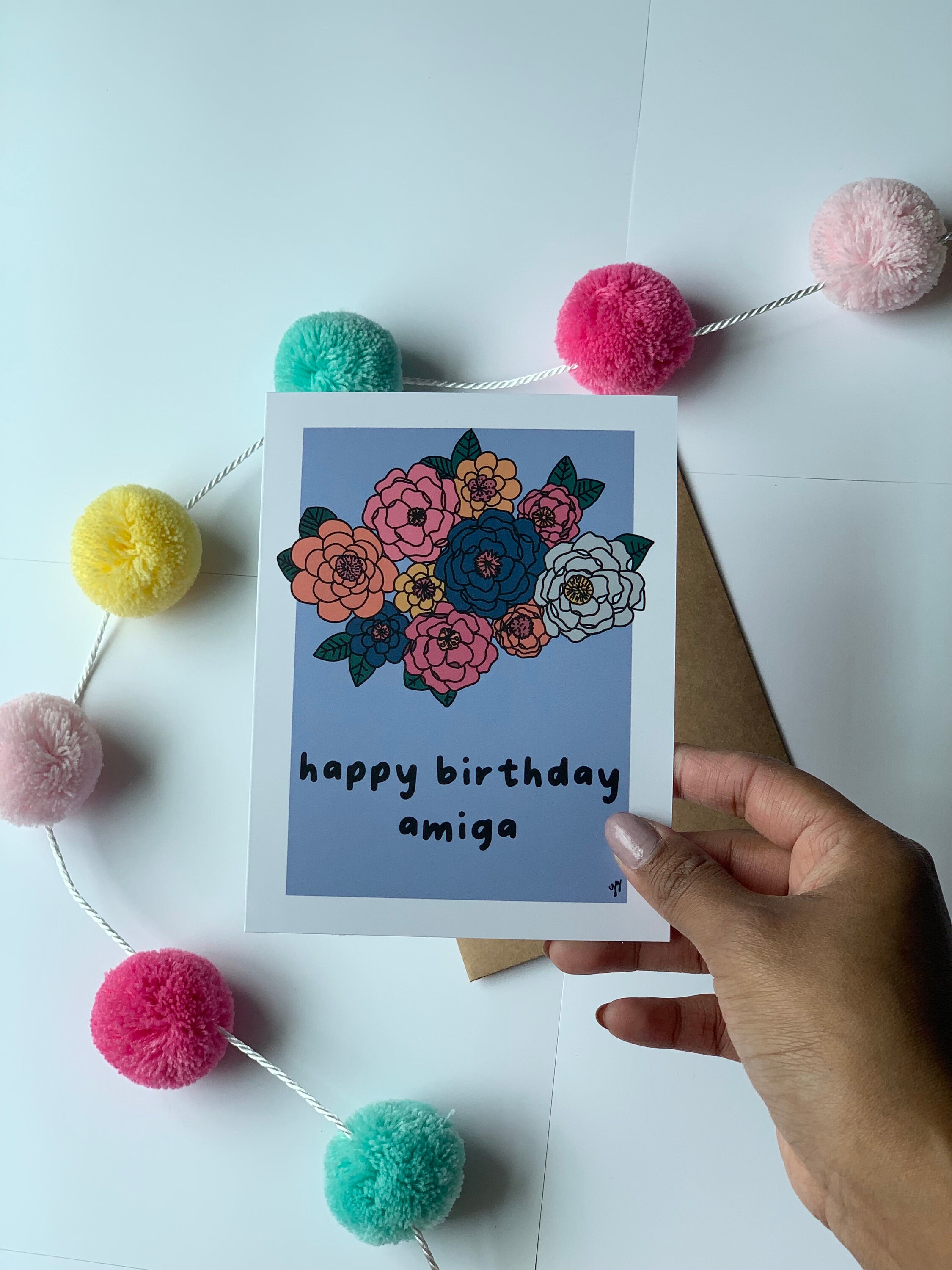 Floral Birthday Card / Spanish Birthday /spanglish / Greeting Card ...