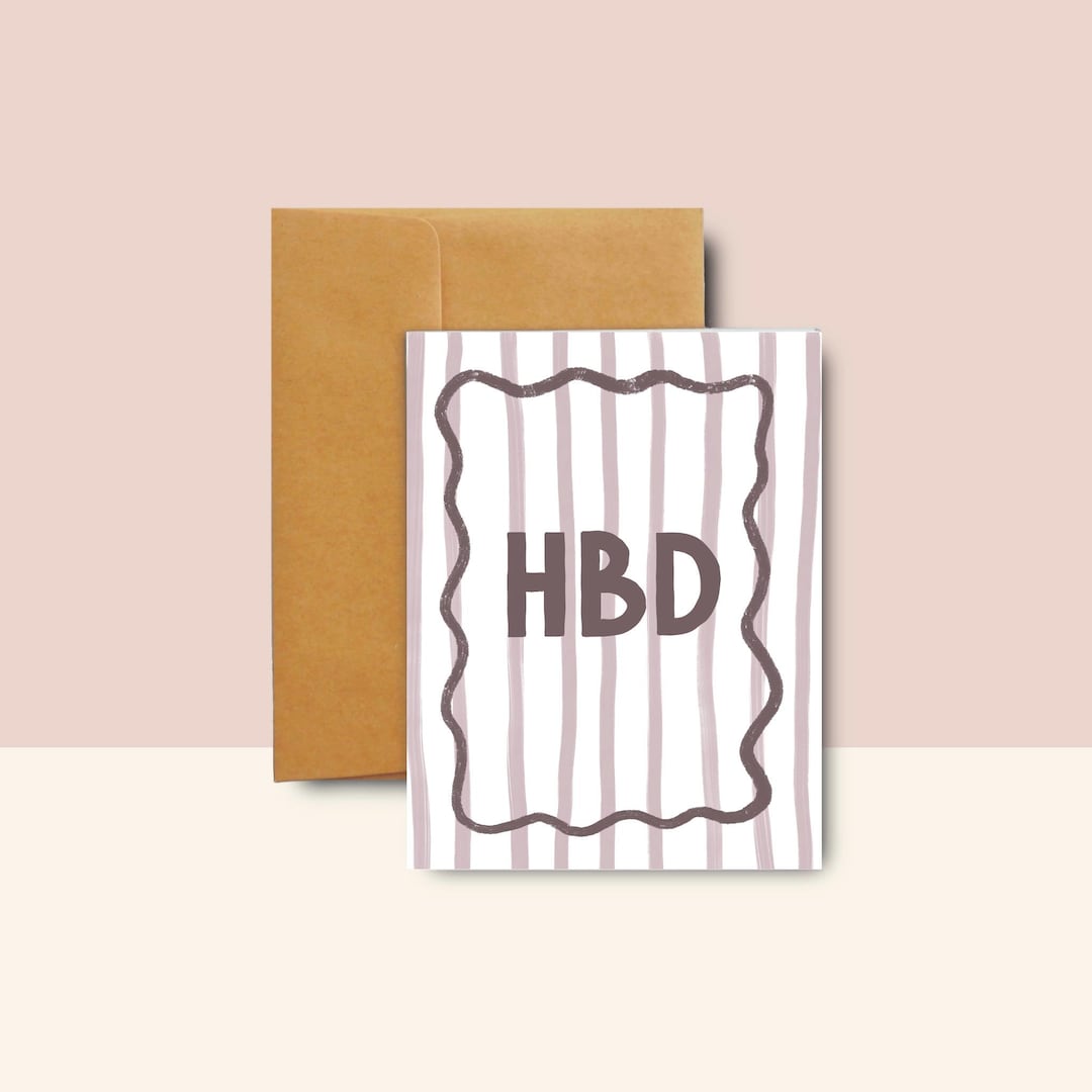 HBD Birthday Card / Happy Birthday / Greeting Card / Birthday Card for ...
