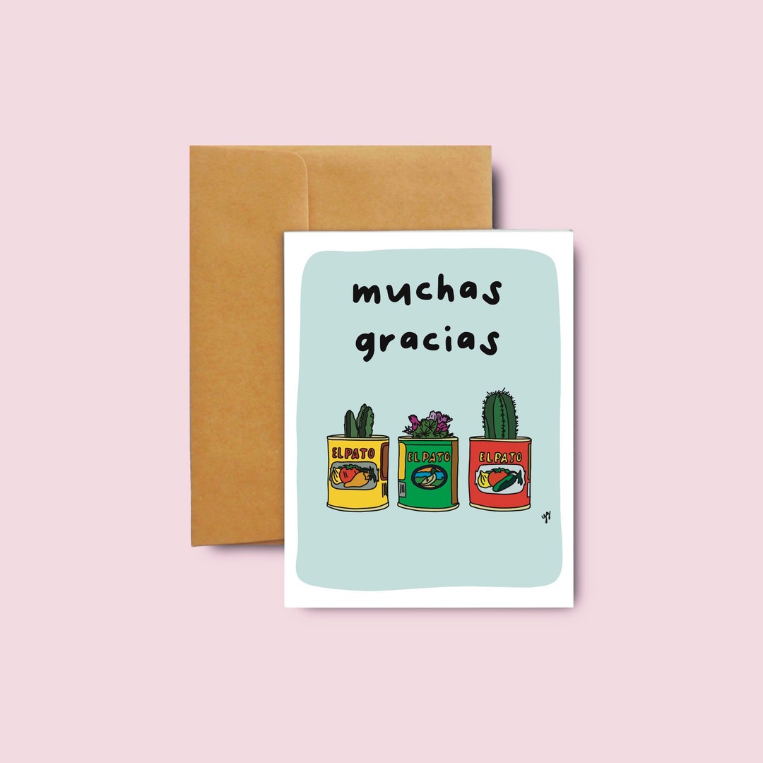 Gracias Cards / Thank You Card in Spanish / Muchas Gracias Card ...