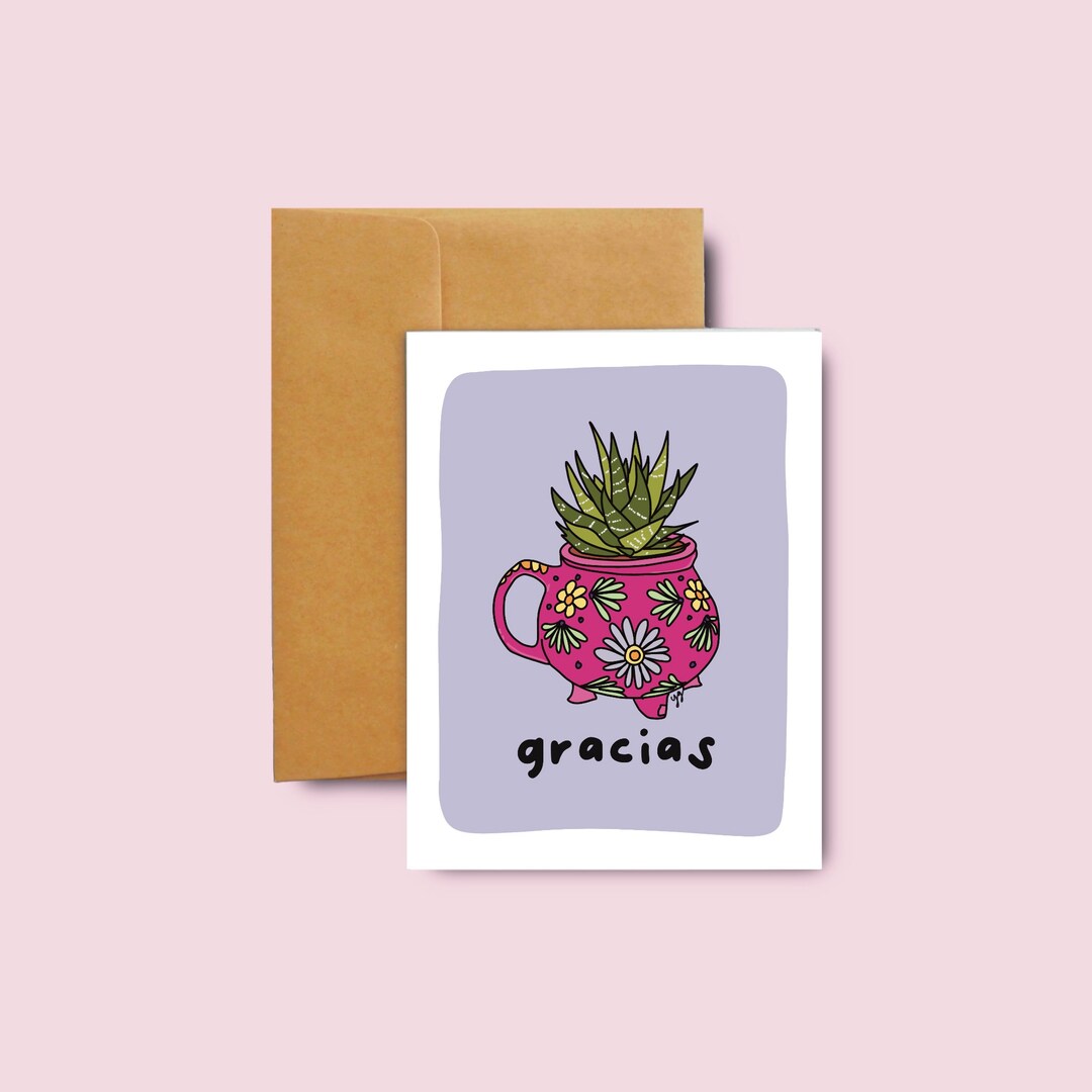 Spanish Thank You Card / Spanish Card / Spanish Stationary / Spanglish ...
