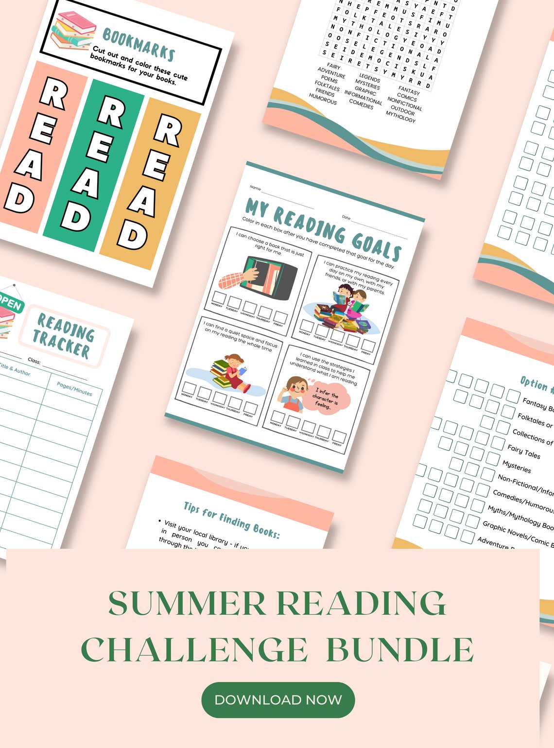 Year Long Reading Challenge - Etsy