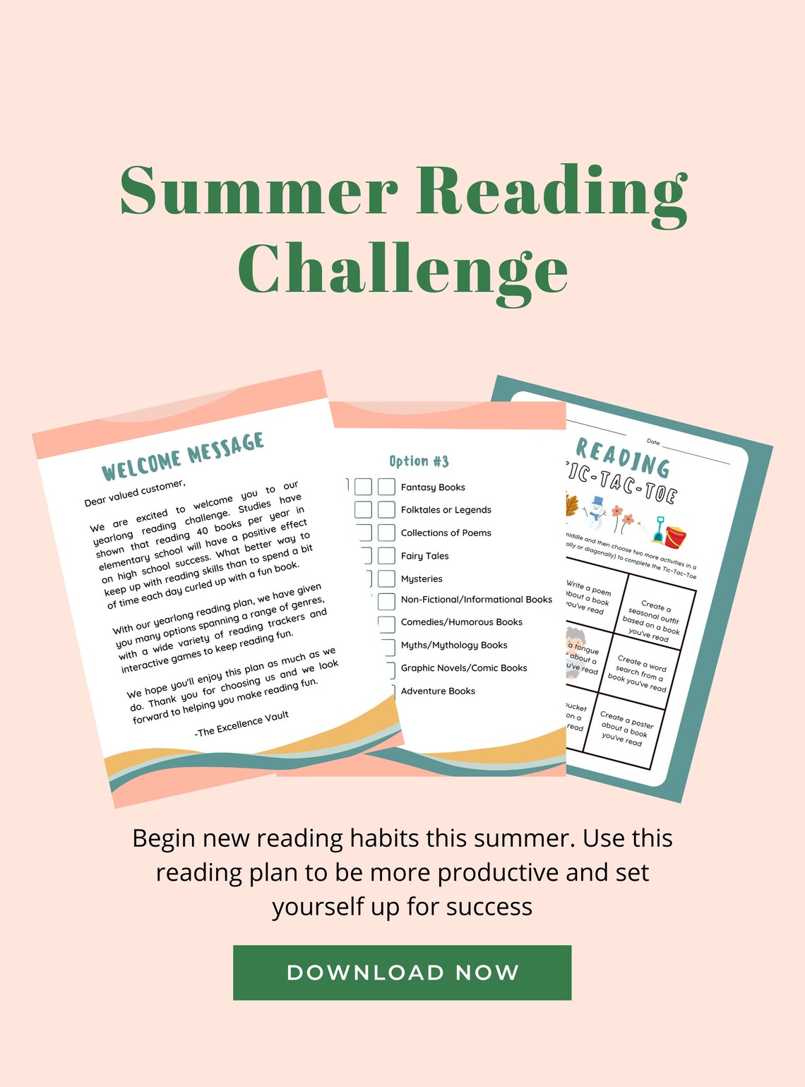 Year Long Reading Challenge - Etsy