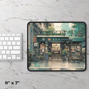 Tokyo Desk Mat Green City Desk Mat XL Mousepad Japanese Matcha Green ...