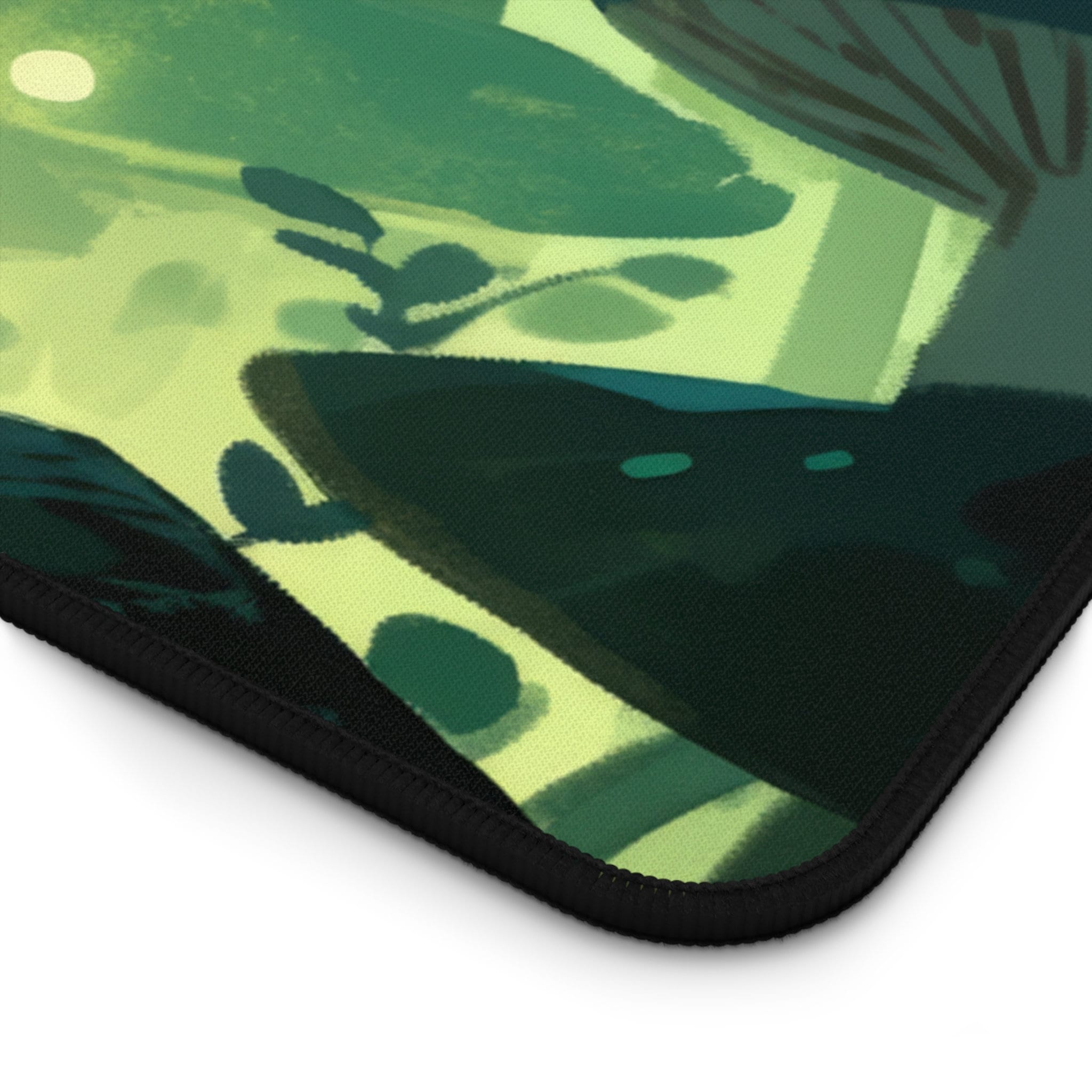 Mushroom Deskmat Anime Cat Mouse Pad Cute Green XL Mousepad - Etsy