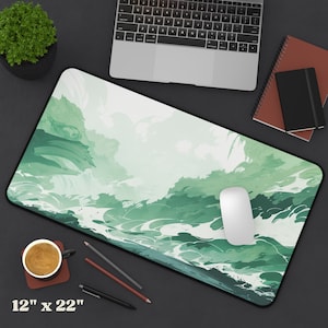 Matcha Green Desk Mat XL Mouse Pad Gaming Desk Mats Kawaii XL Mousepad ...