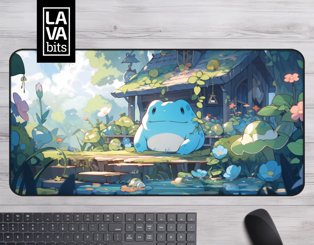 Kawaii Frog Desk Mat Mousepad Desk Pad for Gaming, Office Decor, TCG ...