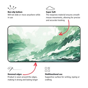 Matcha Green Desk Mat XL Mouse Pad Gaming Desk Mats Kawaii XL Mousepad ...