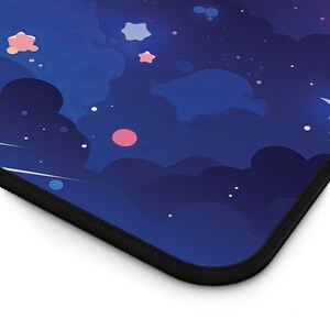 Cute Cloud Stars Lofi Desk Mat Aesthetic Stars Desk Mat Cloud Desk ...