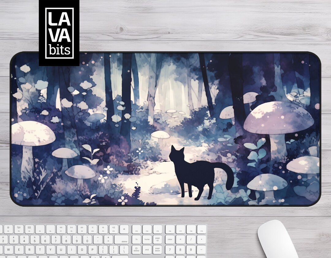 Purple Cat Desk Mat Mousepad Desk Pad for Gaming, Office Decor, TCG ...