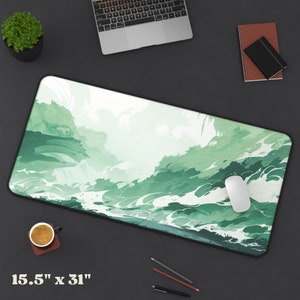 Matcha Green Desk Mat XL Mouse Pad Gaming Desk Mats Kawaii XL Mousepad ...