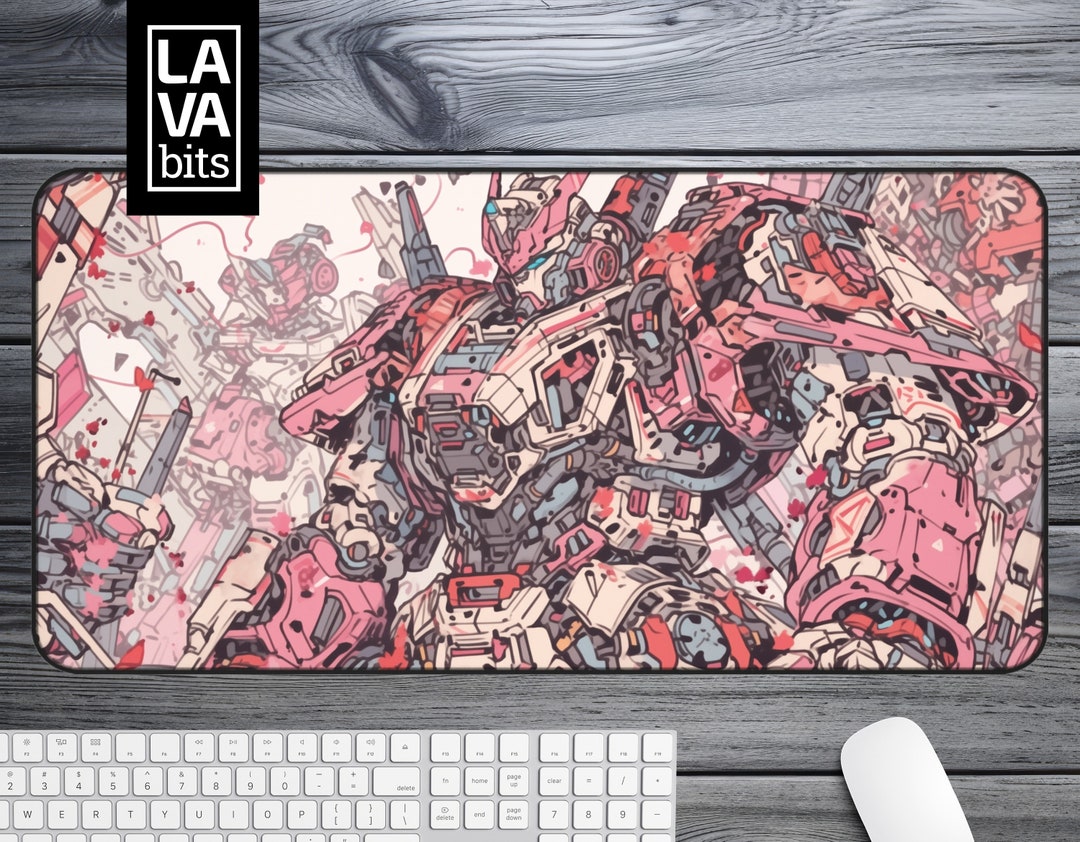 Pink Mecha Desk Mat Mousepad Desk Pad for Gaming, Office Decor, TCG ...