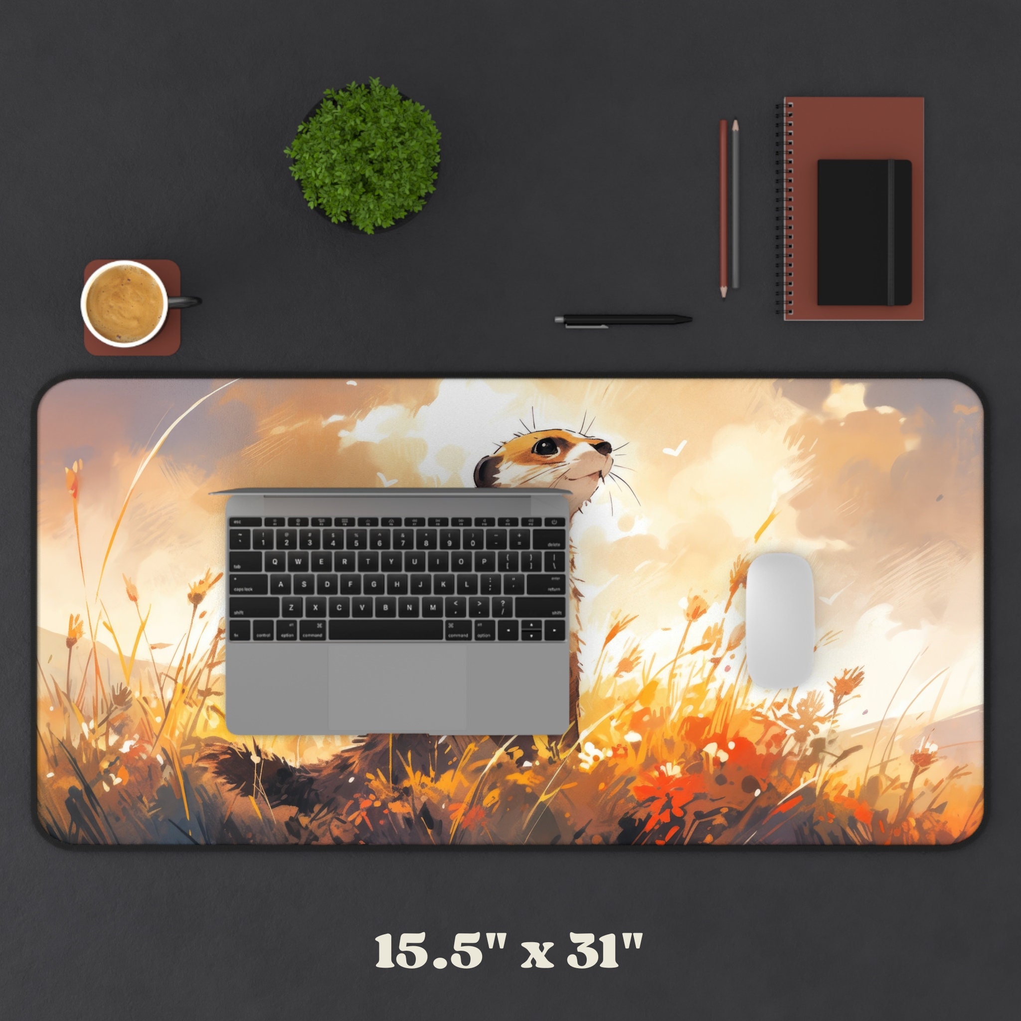 Cute Meerkat Desk Mat Aesthetic Kawaii Meerkat Mouse Pad - Etsy