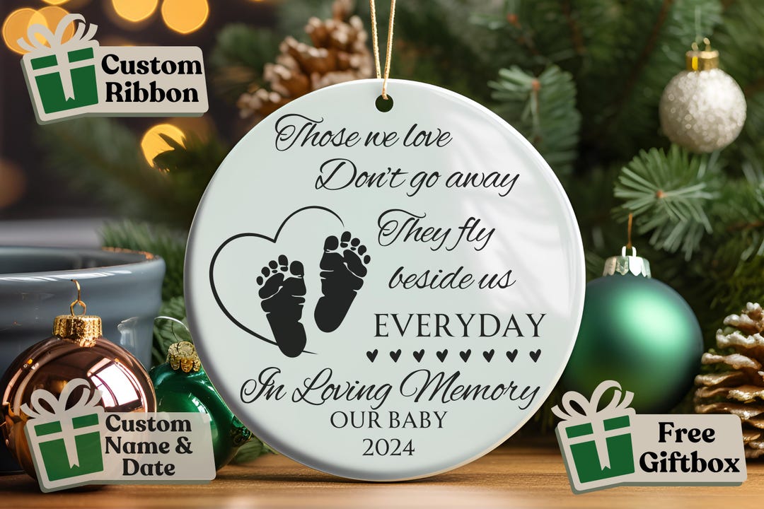 Memorial Christmas Ornament Baby Loss Sympathy Gift for Parent Custom ...