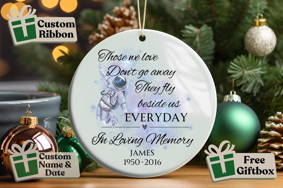 Memorial Christmas Ornament Personalized Celestial Memorial Gift First ...