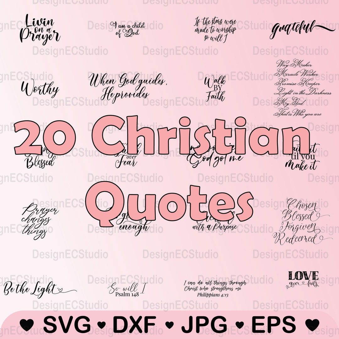 20 Christian Bundle SVG, Scripture Bundle, Bible Verse Bundle ...