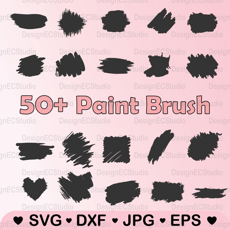 50 Paint Brush Keychain Patterns Laser Cutting & Vinyl - Etsy