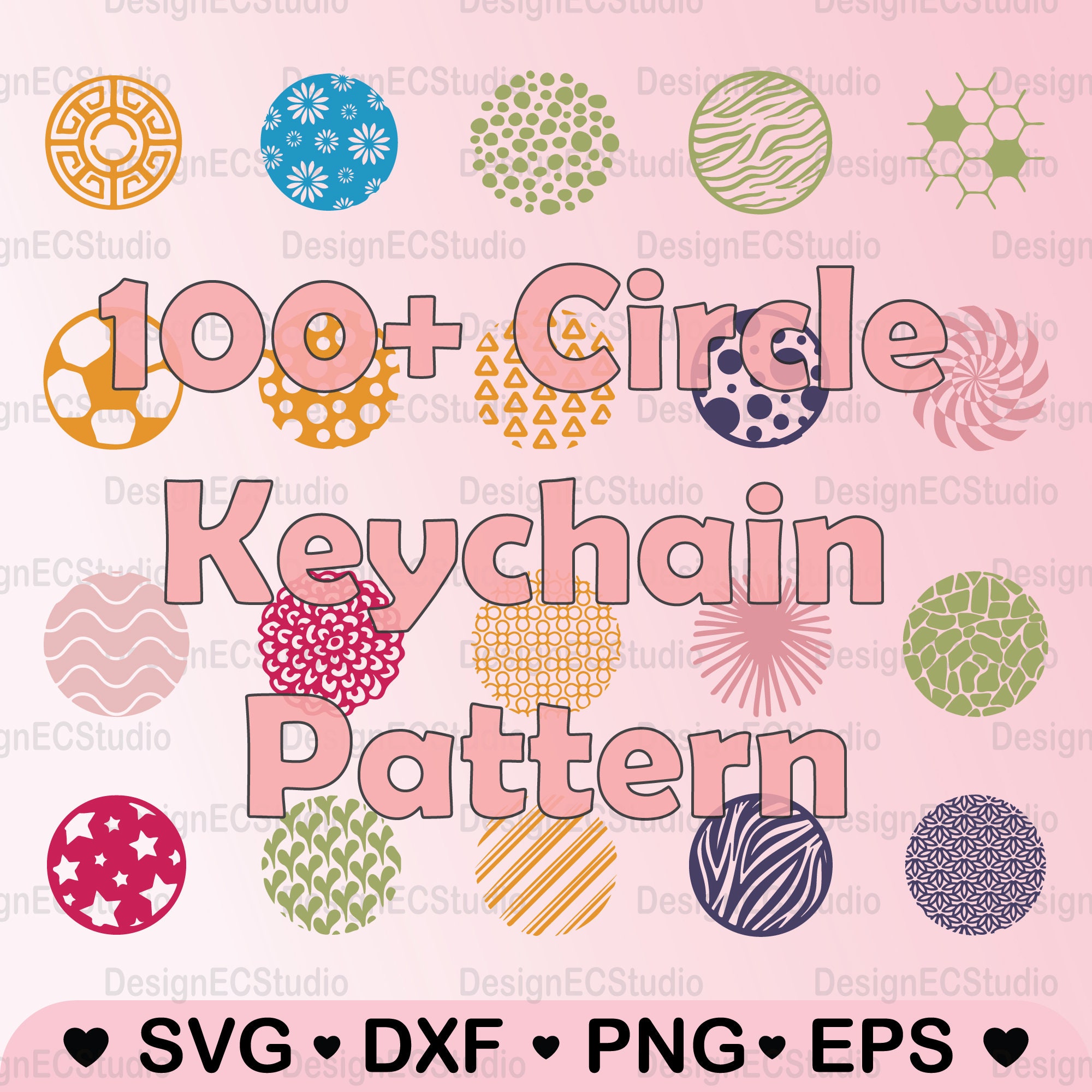 100+ Round Pattern Svg, Circle Patterns Svg, Keychain Svg, Keyring ...