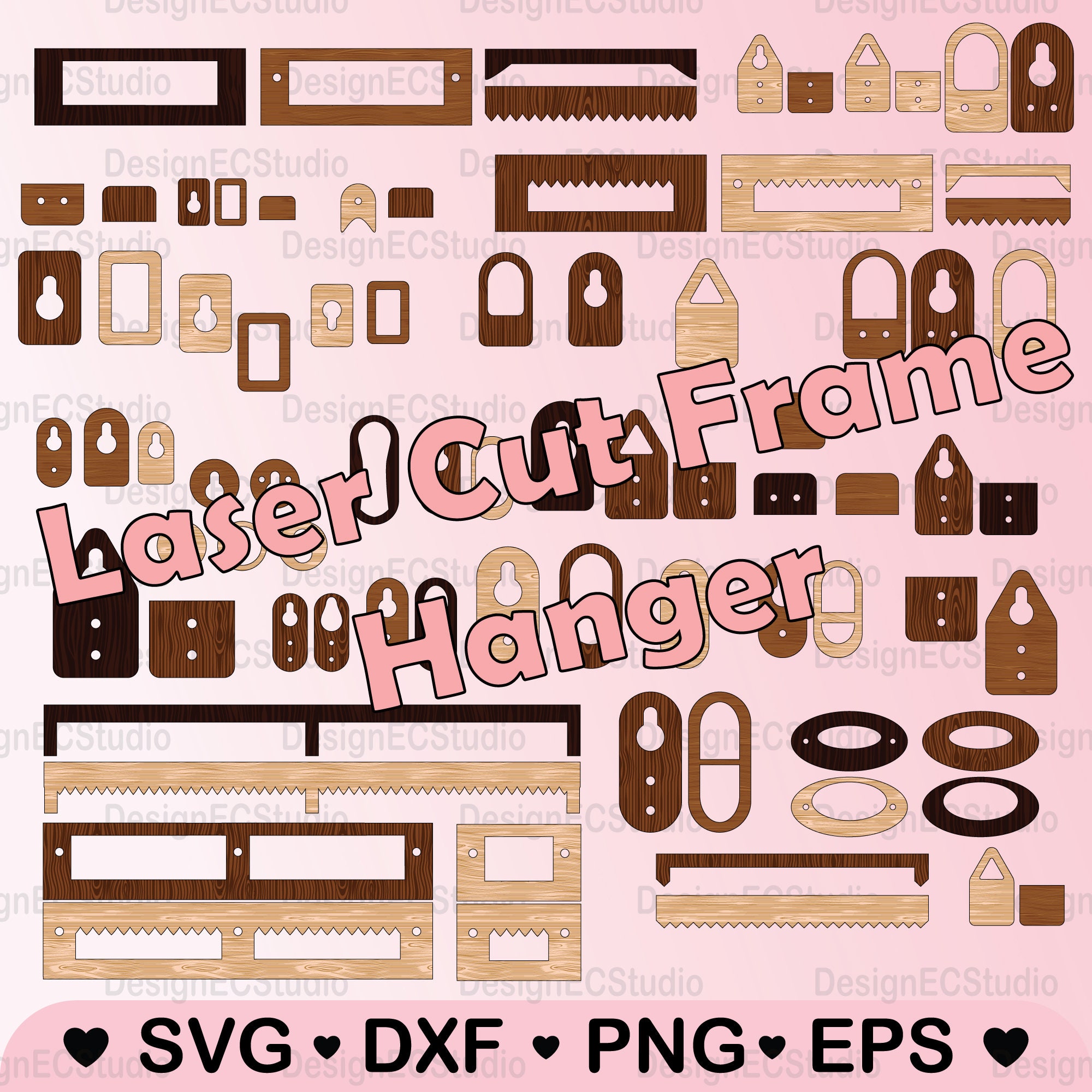 80+ Bundle Laser Cut Photo Frame Hanger Templates - Easy to Use ...