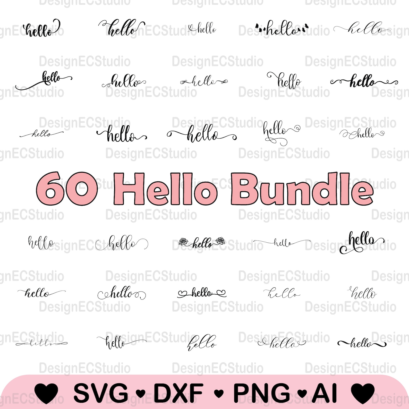 60 Hello SVG Bundle, Hello Cut File, Door Mat Svg, Door Sign Svg,ai ...