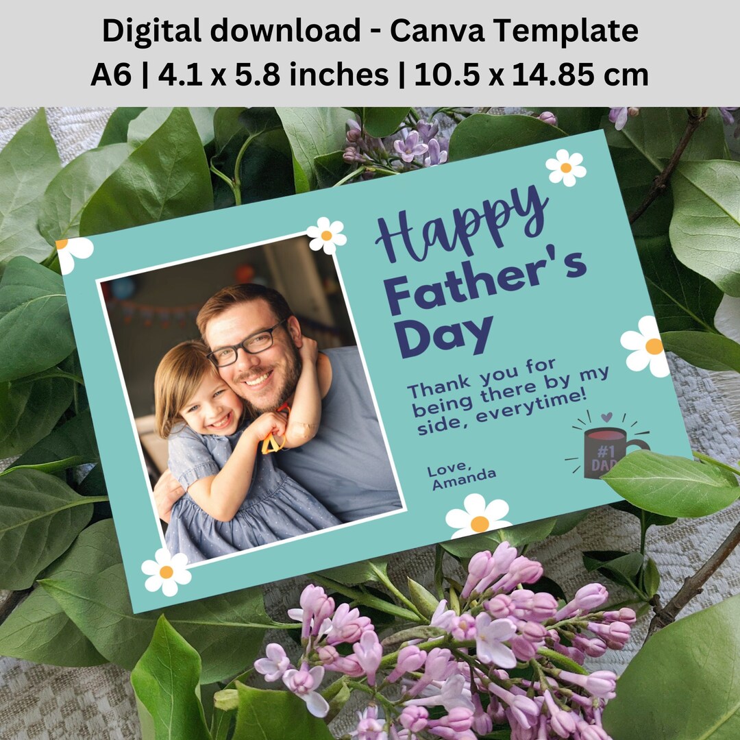 Custom Fathers Day Card Printable Fathers Day Card Digital Download ...